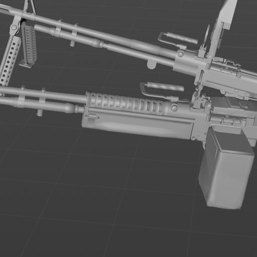 OBJ file American M60_D machine gun 3D model material 🔫 ・3D printing ...