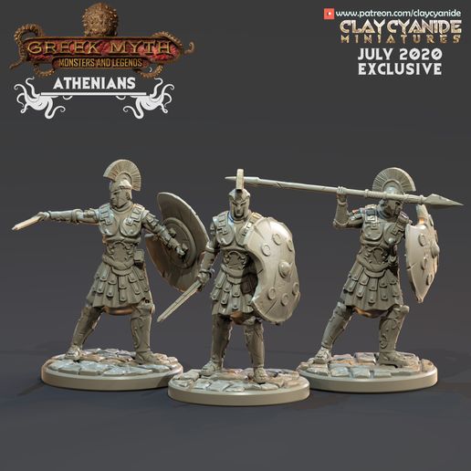 👾 Athenian Soldiers・ 3D File for 3D printing・Cults