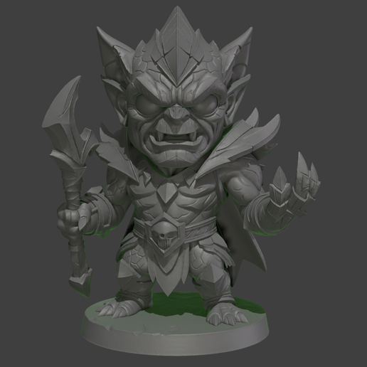 🧙 Orc Dark Mage Warrior STL - Fantasy Miniature, Chibi Style, No ...