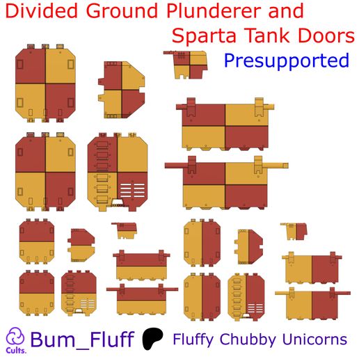 🪖 Divided Ground Plunderer and Sparta Tank Doors - Presupported・ STL ...