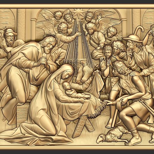️ jesus born - christmas・ 3D File for 3D printing and CNC machining ...