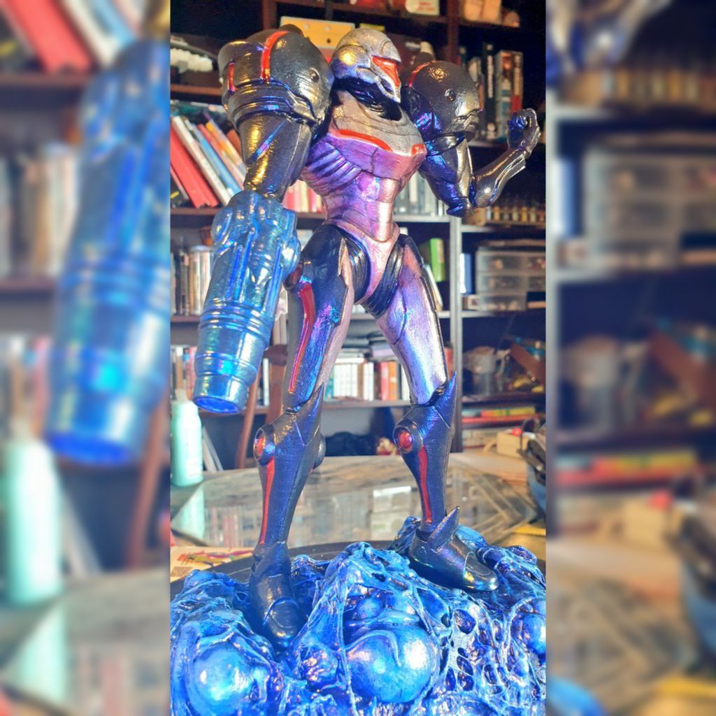 3d Printer Samus Phazon Suit Garage Kit • Made With Elegoo Mars Pro • Cults