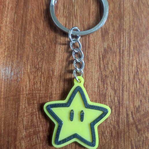 💍 keychain/key ring star・Free STL File for 3D printing・Cults