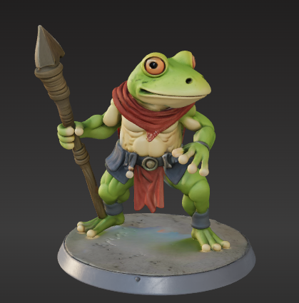 🐸 Frog Warrior・Free STL File for 3D printing・Cults