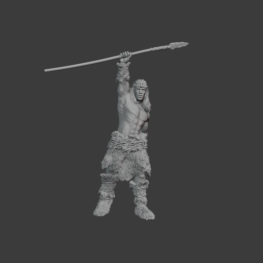🏹 Stone Age Tribe 10 - 52 mm・Free 3D File for 3D printing・Cults