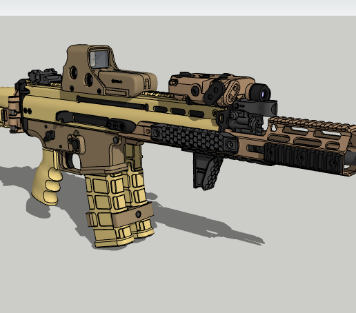 STL 文件 Scar L double mag eo tech 🦸 ・可下载 3D 打印模型・Cults