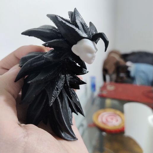 💇 Sh figuarts Goku SSJ3 Head with hair articulated・ STL File for 3D ...