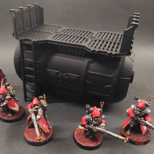 ⛽ Modular Fuel Tank - terrain for gothic/grimdark/sci-fi war games・文件用于 ...