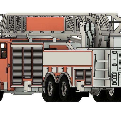 🌀 2025 E-One Cyclone Ladder Truck・ 3D File for 3D printing・Cults