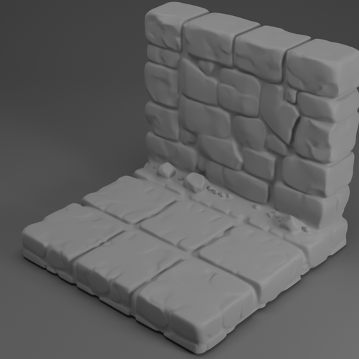 🎲 Modular Dungeon Kit I - Basic Floor & Wall Set (3 pieces)・Free STL ...