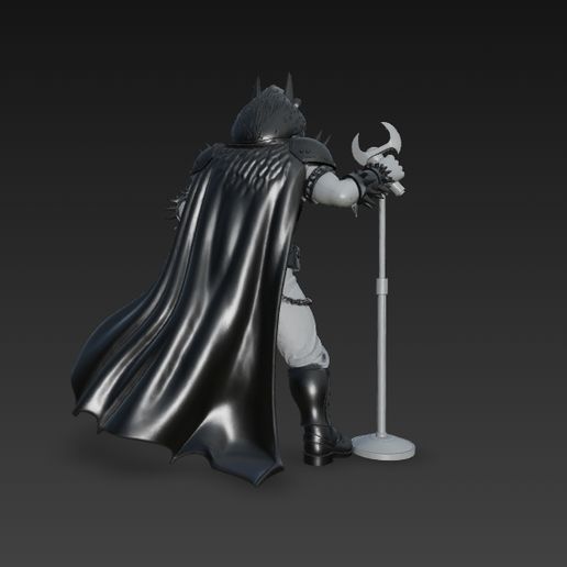🦁 Lionhearted Dark Knight Rocker Batman Concept 3D Printed Statue・ STL ...