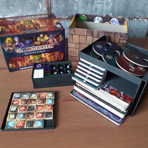 ♟ Insert for Gloomhaven Buttons&Bugs・ STL File for 3D printing・Cults