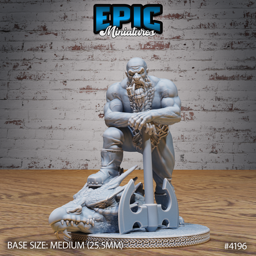 3D file Dwarf Dragon Slayer ‧ DnD Miniature ‧ Tabletop Miniatures ...