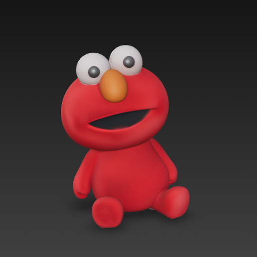 🎨 Realistic Plush Style Elmo・ STL File for 3D printing・Cults