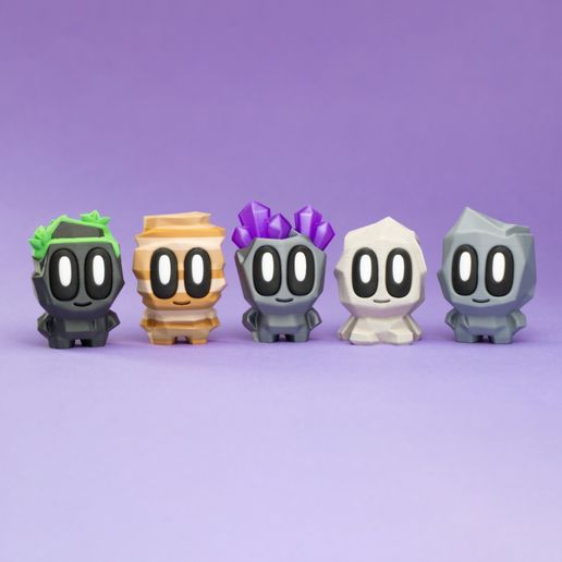 🪨 Blob Rocks - Mini Rock Blind Box Collectible Art Toy・ 3D File for 3D ...