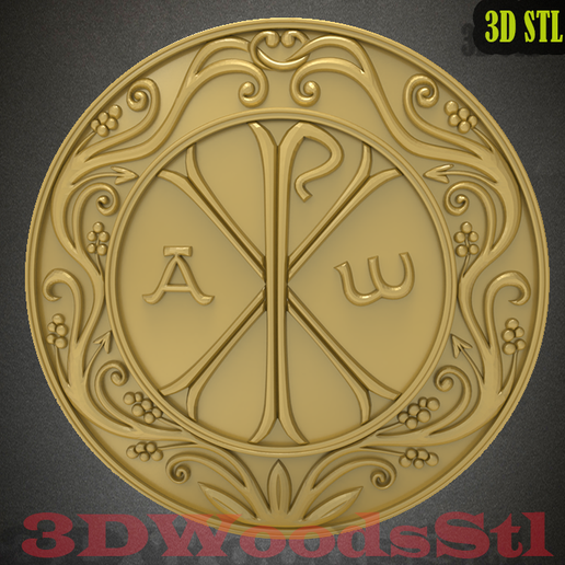 STL-Datei Altchristliches Symbol von Jesus Christus stl,3D stl Modell ...