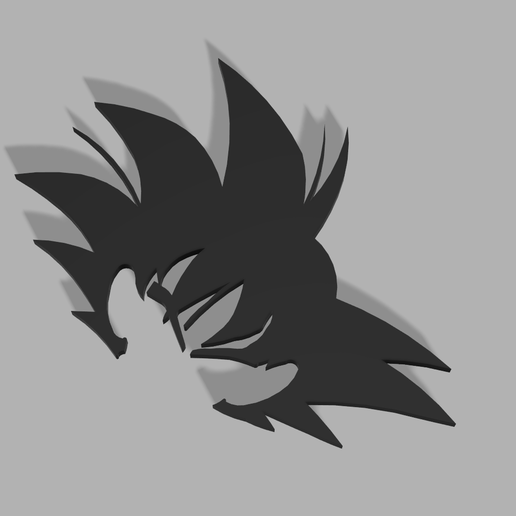 STL file Goku Head Wall Art 🎨 ・3D print object to download・Cults