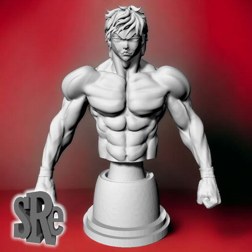 👤 Baki Hanma Bust - Baki Son of the ogre・ STL File for 3D printing・Cults