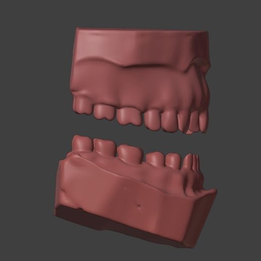👄 3D Model of Mouth with Teeth・ STL File for 3D printing・Cults