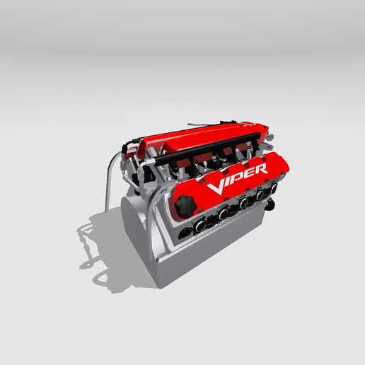 🚗 Dodge Viper Engine 06・ STL File for 3D printing・Cults