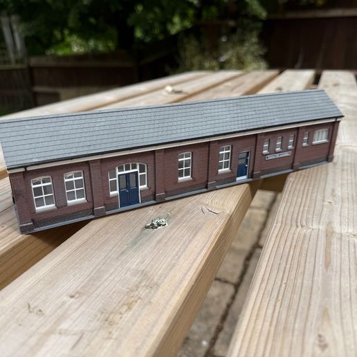 🛤️ Model Railway Island Platform Building V1・ STL File for 3D printing ...