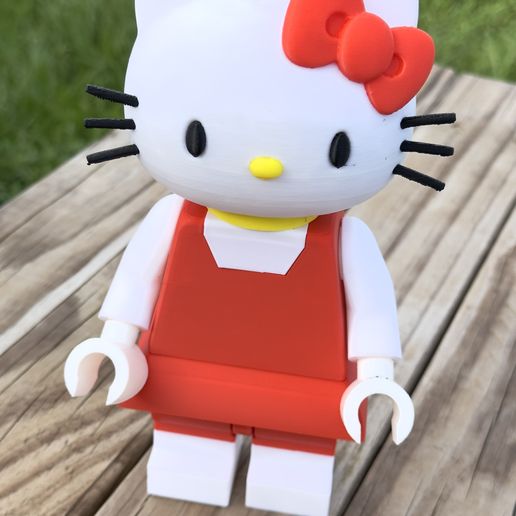 🧱 Cute Kitty Big Brick Figure – Brick-Style Character・ 3MF File for 3D ...
