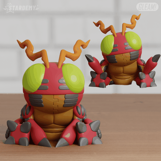 🐉 Tentomon Chibi 2 Models Digimon Easy Print・ 3D File for 3D printing・Cults