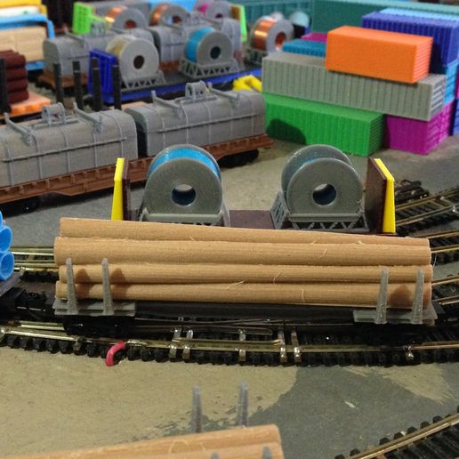 🚗 50' N Scale Log / Pipe Car with Micro-Trains Couplers・ STL File for ...