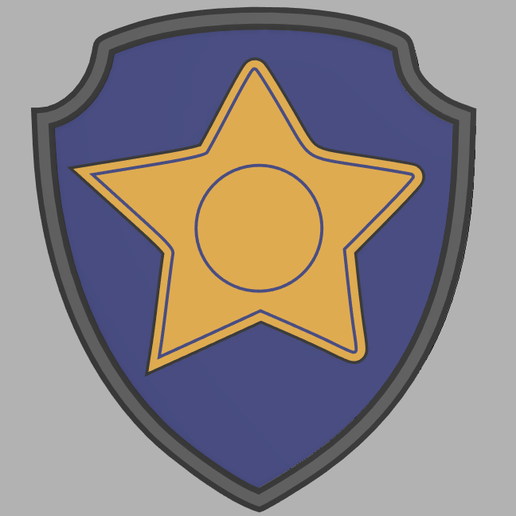 📛 Chase badge・ STL File for 3D printing・Cults