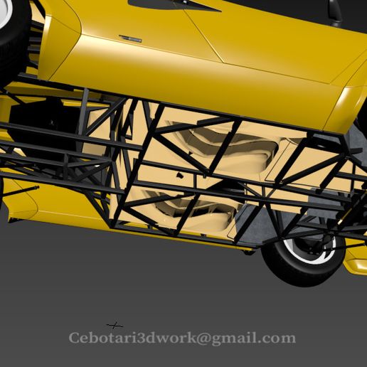 🖼️ Countach body interior frame chasis・ 3D File for 3D printing・Cults