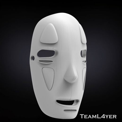 👹 No Face Spirit Away Mask・ OBJ File for 3D printing・Cults