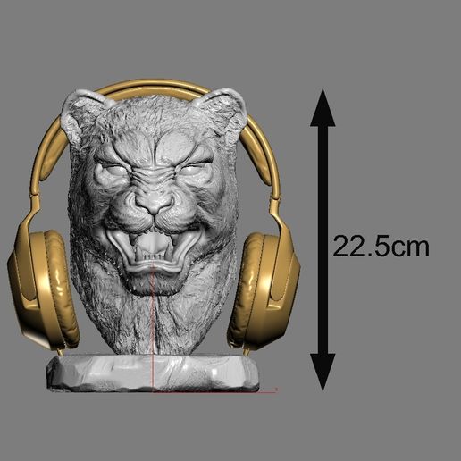 🦁 Lion head Headphone Stand, Lion head Headset Stand, Perfect Gamer ...