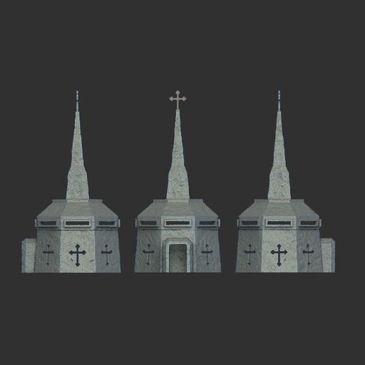 🔝 Gothic Bunker (top removable)・ OBJ File for 3D printing・Cults