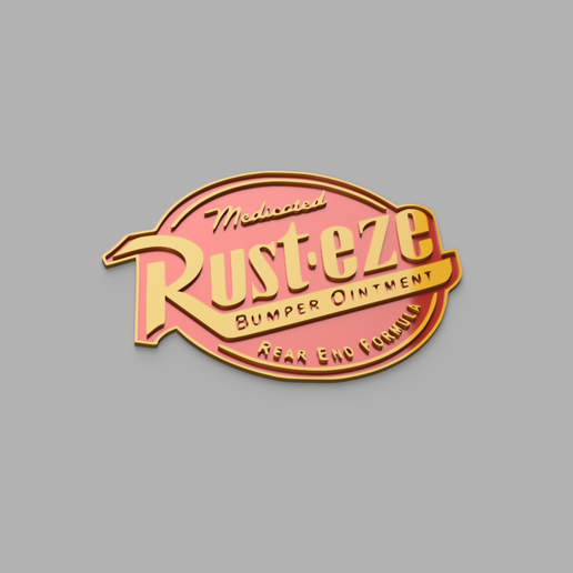🚩 DISNEY PIXAR ANIMATION - CARS RUSTEZE WALL DECAL・Free STL File for ・Cults