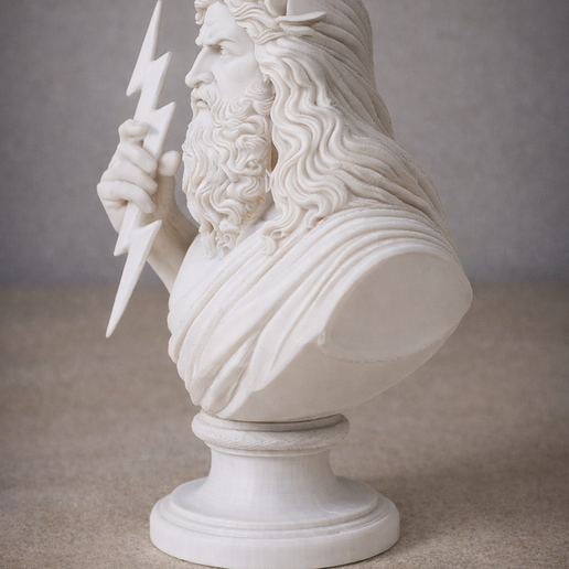👤 ZEUS BUST・ STL File for 3D printing・Cults
