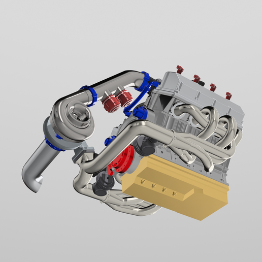 🏎️ Single Turbo Gen 2 Hemi COMPLETE・ STL File for ・Cults