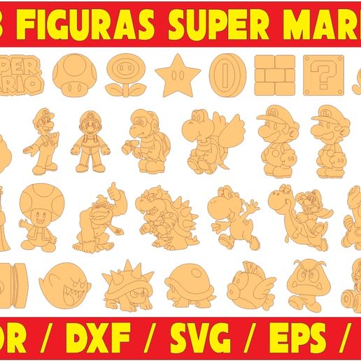 super mario vector pack
