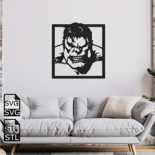 STL file Hulk 2D Wall Art STL SVG 🎨 (SVG)・3D print model to download・Cults