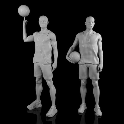 🏀 BASKETBALL PLAYERS SET OF 10 FIGURES・ STL File for 3D printing・Cults