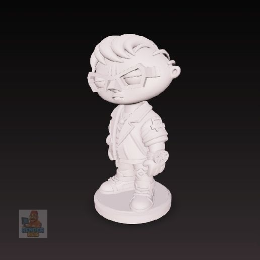 🆒 Smart and Cool Kid Character Figure – 3D Printable Model with Glasses ...