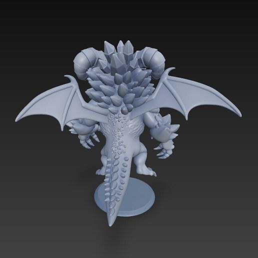 🔮 Crystal Horned Dragon Hatchling - Cute and Fierce 3D Print Model・ STL ...
