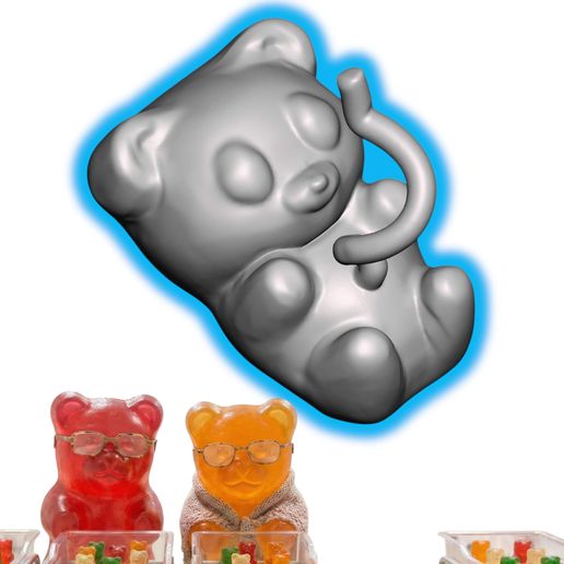 🐻 Gummy Bear Baby Fetus – 3D Print Parody Sculpt・ OBJ File for 3D ...