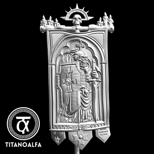 🛰 Inquisition banner 5・ STL File for 3D printing・Cults