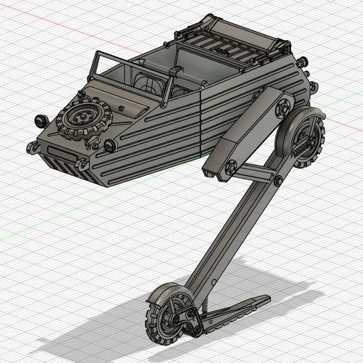 ♟ "Emu"/Kubellaufer Weird War II German Recon and staff walker・ STL ...