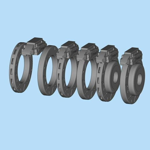 🆓 Free STL printable brake rotor disc Two versions・Free 3D File for ・Cults