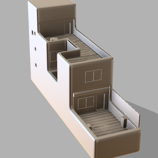 Free STL file Three story apartment with shop 🏢 ・3D print object to ...