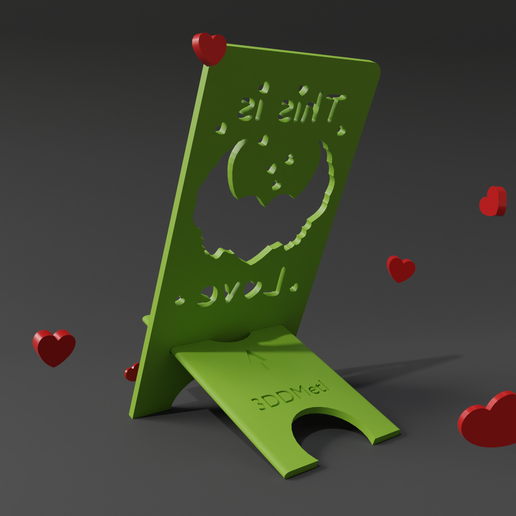 📞 Phone stand "this is love" (digital product .stl files)・ STL File for ...