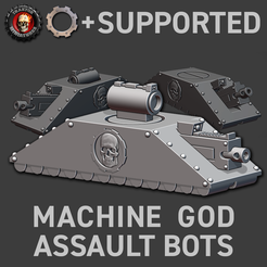3D printing FREE Machine God Assault Bots | 12 poses +supported • made ...