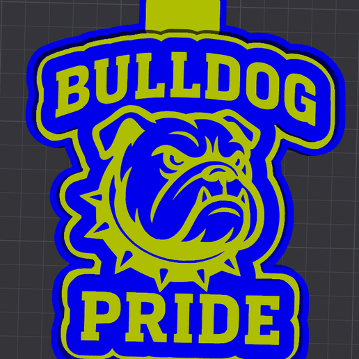 🎨 bulldog mascot freshie・ STL File for 3D printing・Cults