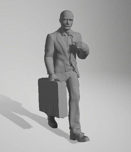 STL file man walking briefcase 01 👨 ・3D printable model to download・Cults
